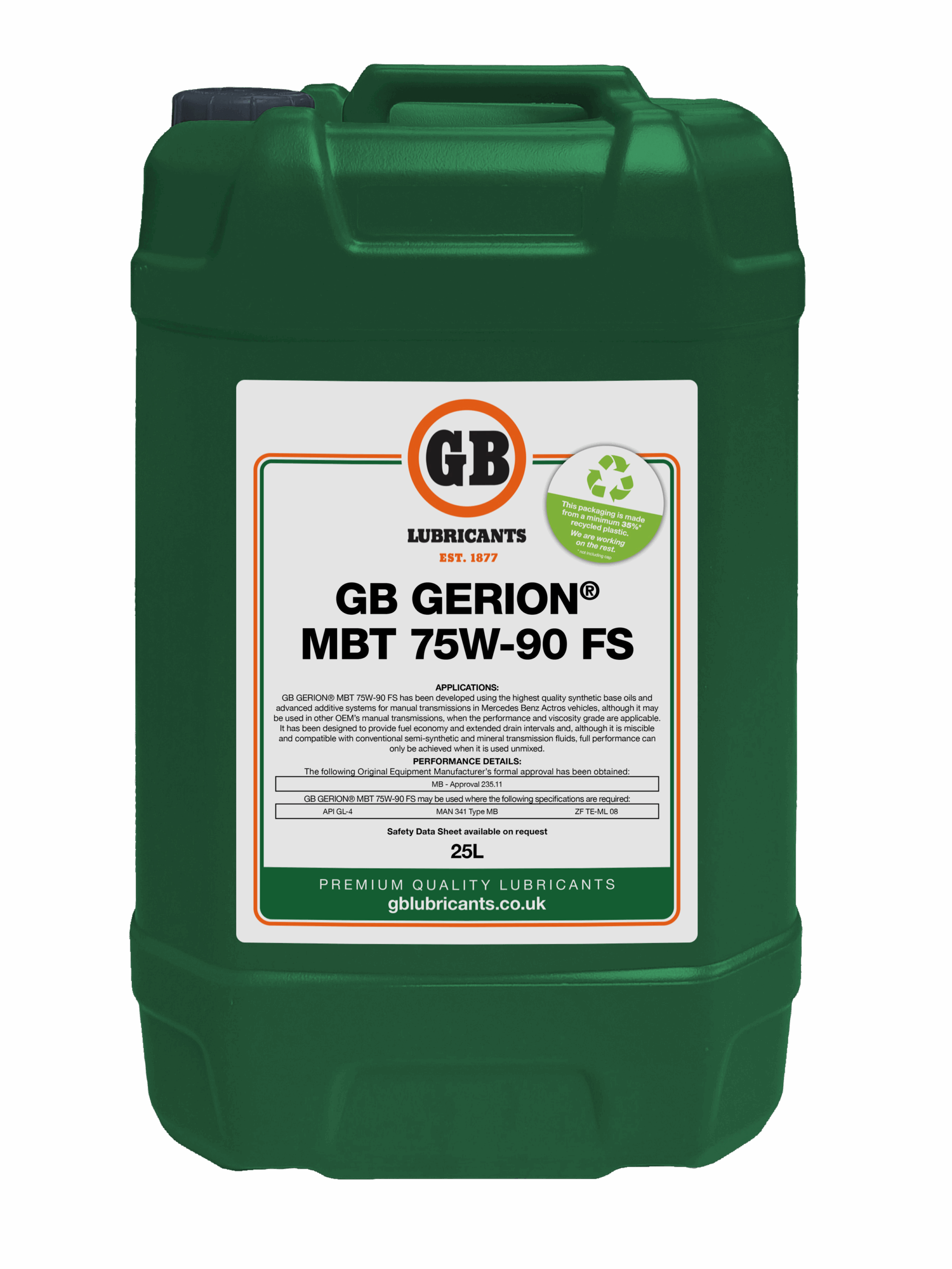 GB GERION® MBT 75W-90 FS - GB Lubricants
