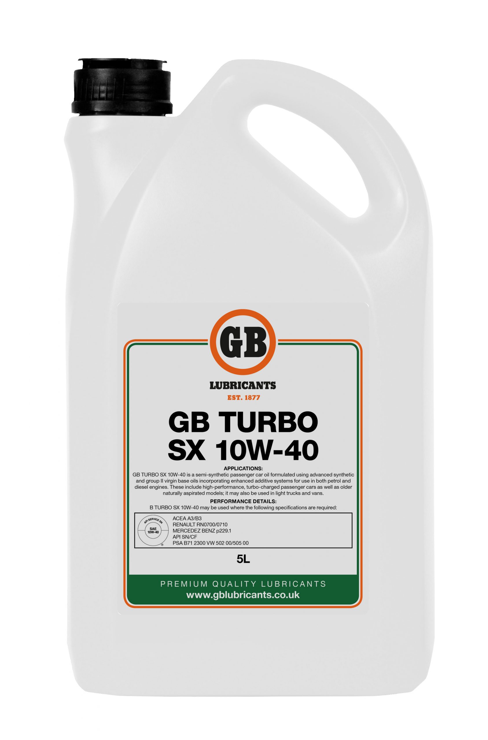 GB TURBO SX 10W-40 - GB Lubricants